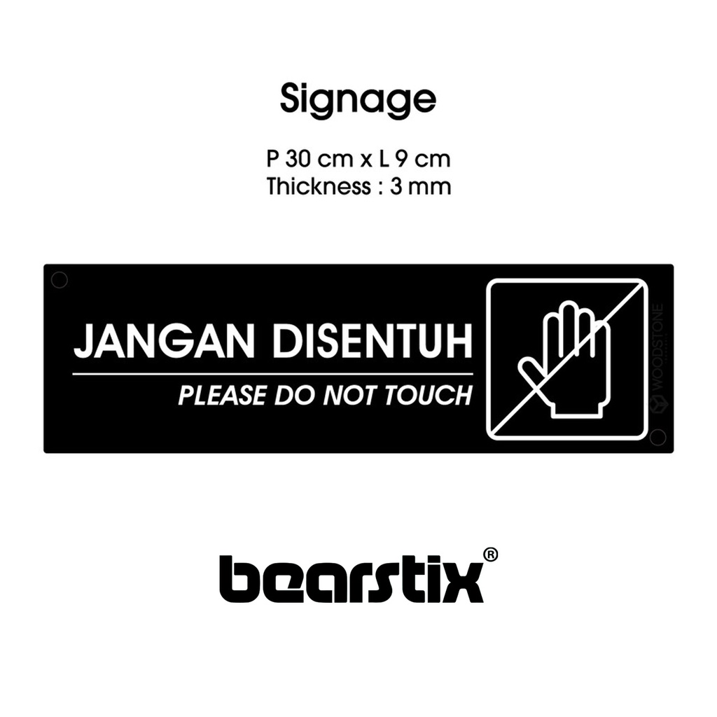 Jual Sign Do Not Touch Papan Tanda Jangan Disentuh Signage Display Toko ...