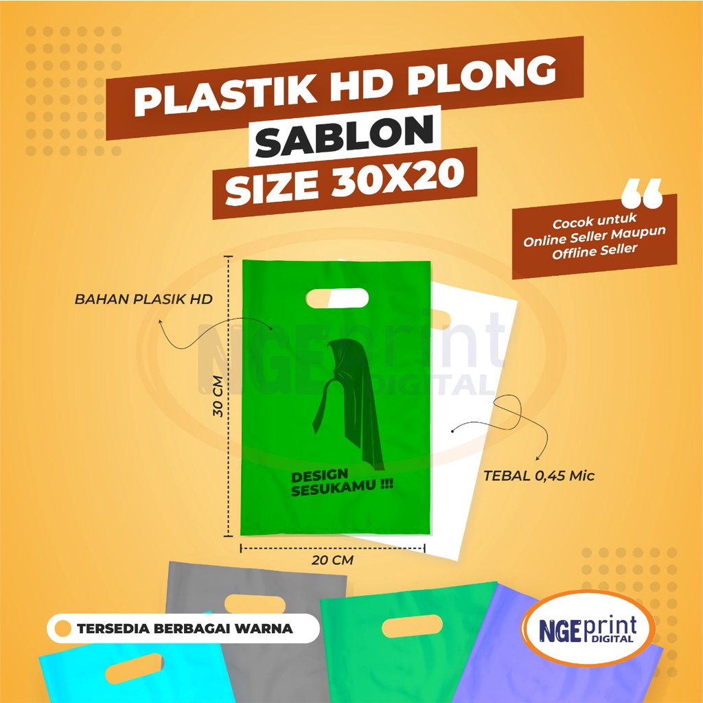 Jual Plastilk Packing Custom 20 X 30 [FREE DESIGN] / Plastik Sablon ...