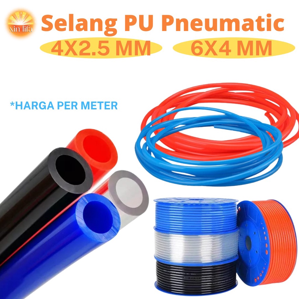 Jual Selang Polyurethane U2-4-6x4 (6x4mm) - Selang PU | Shopee Indonesia