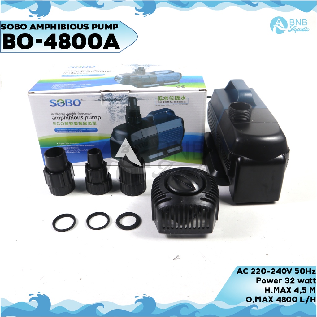 Jual SOBO/AMARA POMPA KOLAM AQUARIUM AMPHIBIOUS PUMP BO 3800 4800 5800 ...