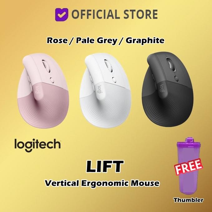 Jual Logitech LIFT Mouse Ergonomic Vertical Wireless Bluetooth Silent ...
