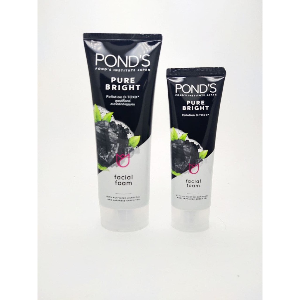 Jual Ponds Pure Bright Facial Foam with Activated Charcoal & Japanese ...