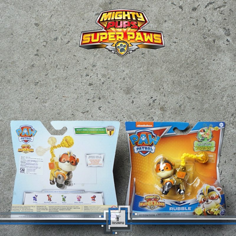 Jual Paw Patrol Mighty Pups Super Paws Rubble Action Figure Nickelodeon ...