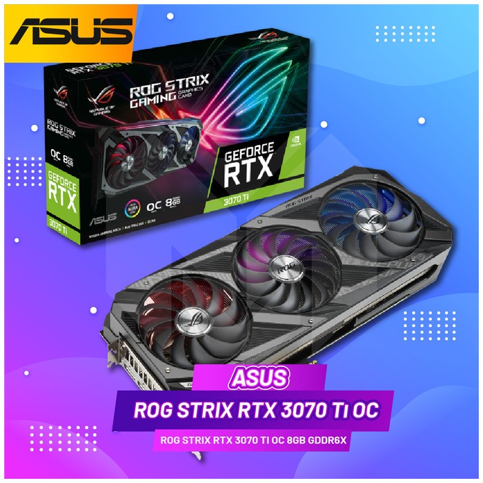 Jual ASUS GeForce ROG STRIX RTX 3070 Ti OC 8GB GDDR6X - VGA RTX3070TI DDR6X | Shopee Indonesia