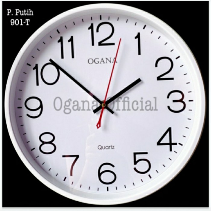 Jual Jam dinding putih polos besar murah Tebal | Shopee Indonesia