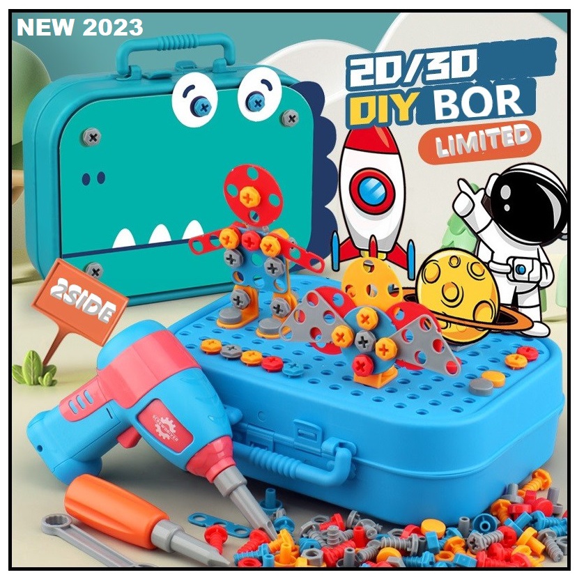 Jual DIY BOR DINO ASTRONOT ROKET - BOR BISA PUTAR MAJU MUNDUR + EDUKASI ...