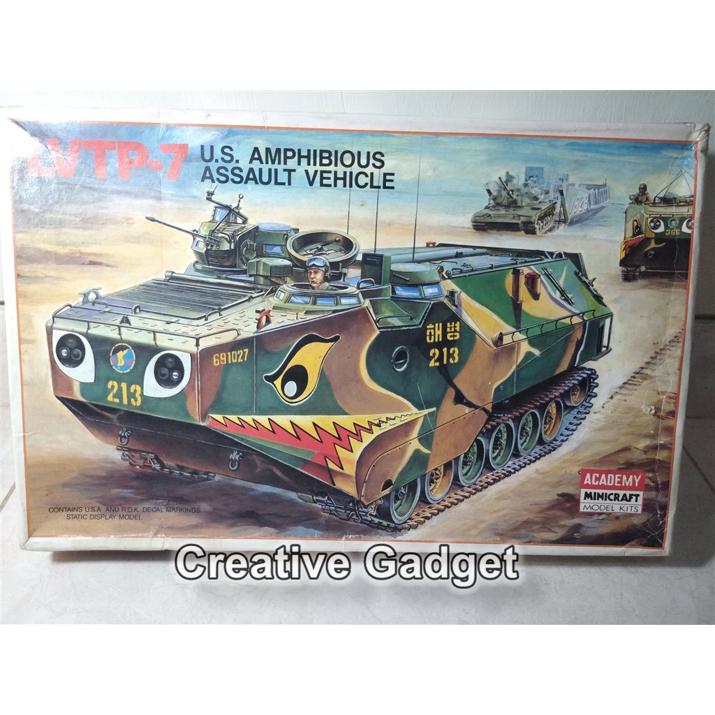 Jual US Amphibious Assault Vehicle LVTP-7 + 1 Figure - Model Kit Academy 1/35 Amtrac - Landing ...
