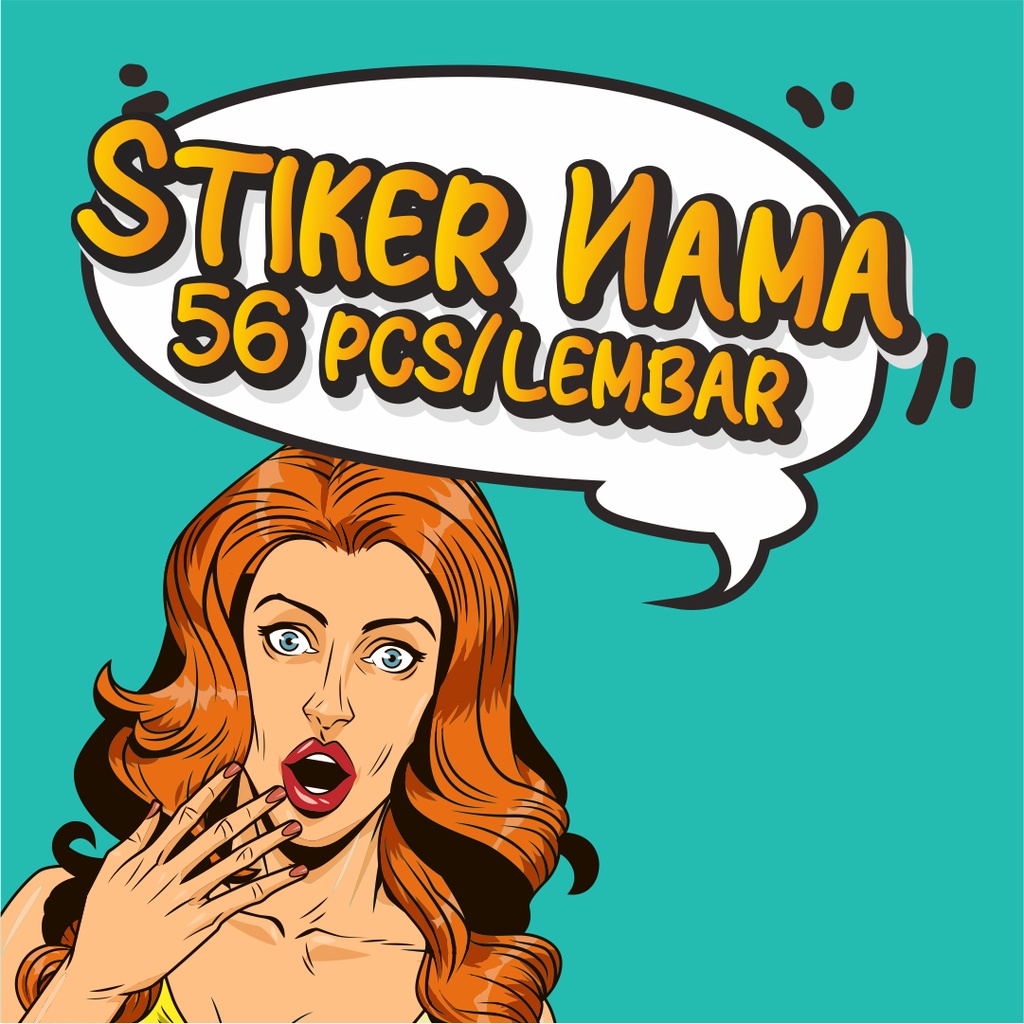 Jual Stiker Nama Sticker Label Nama Waterproof Isi 56 pcs/set bisa ...