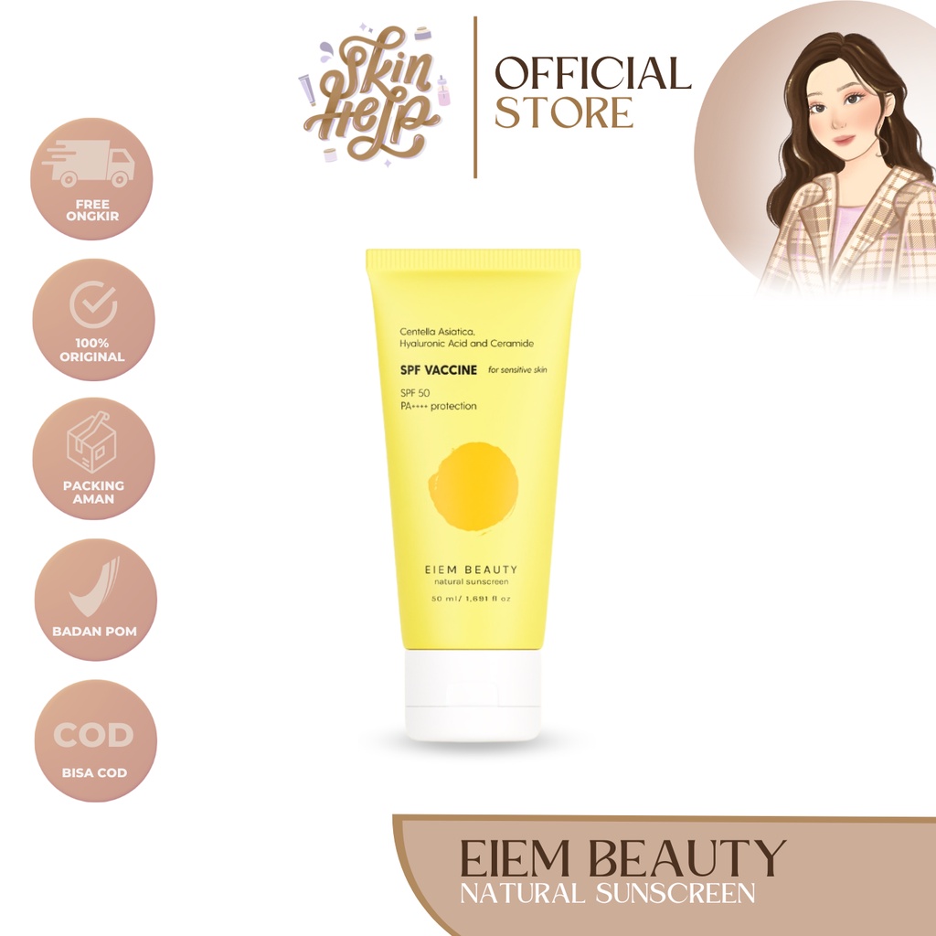 Jual EIEM BEAUTY NATURAL HYBRID SUNSCREEN SPF 50 PA ++ | Shopee Indonesia