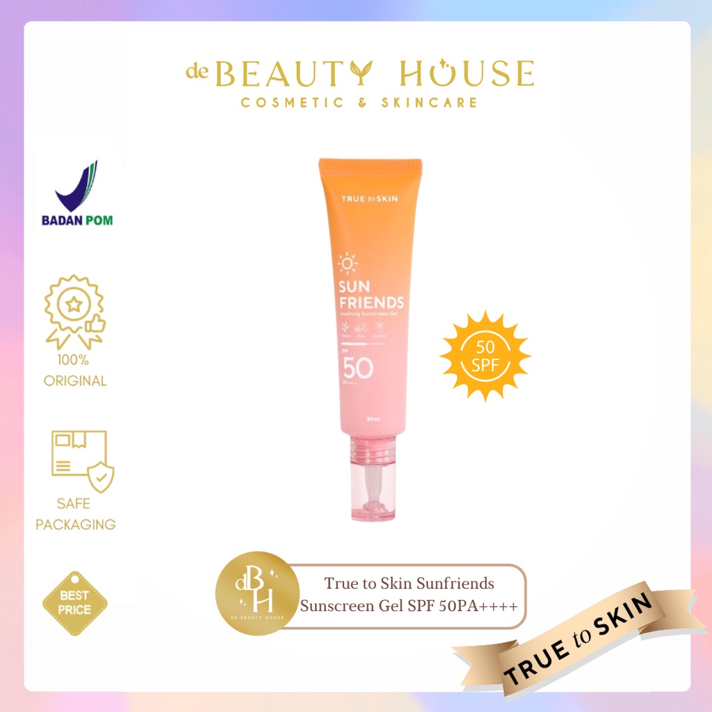Jual TRUE TO SKIN Sunfriends Sunscreen Gel SPF 50 PA++++ | Shopee Indonesia
