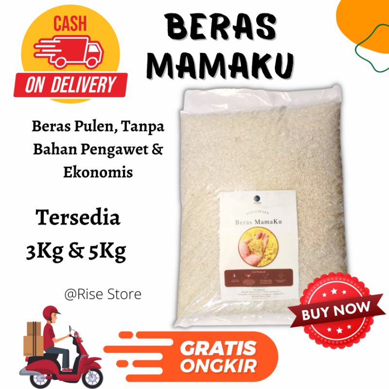 Jual Beras Pulen Murah kemasan 5kg/Beras Mamaku/beras selepan Murah ...