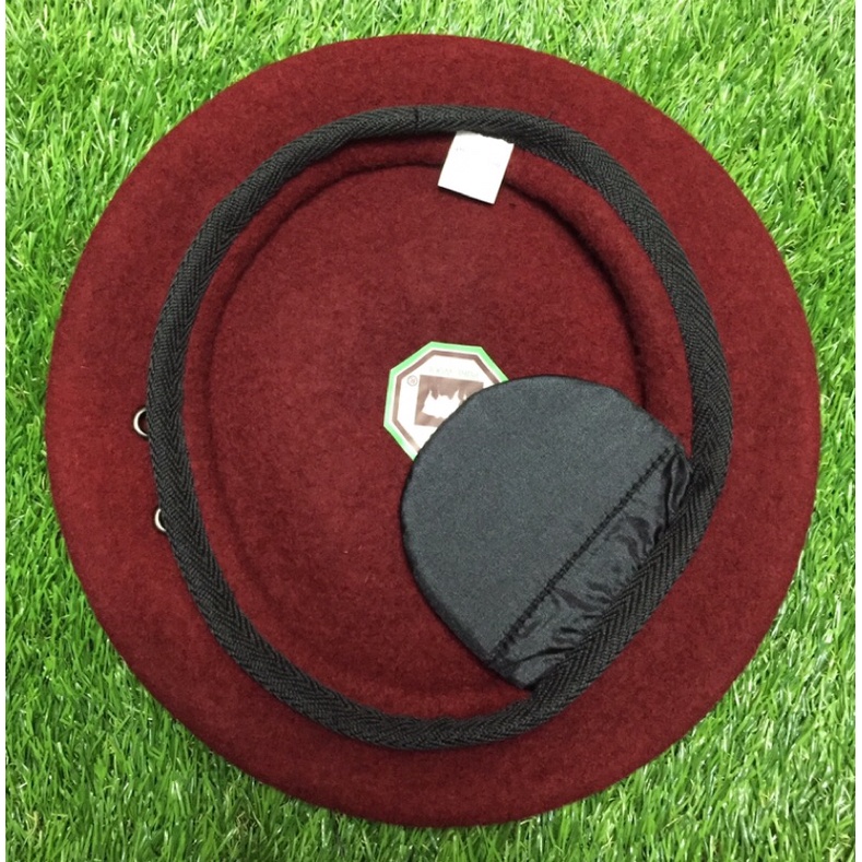 Jual baret merah marun camel pure wol/baret merah marun pure wol ...