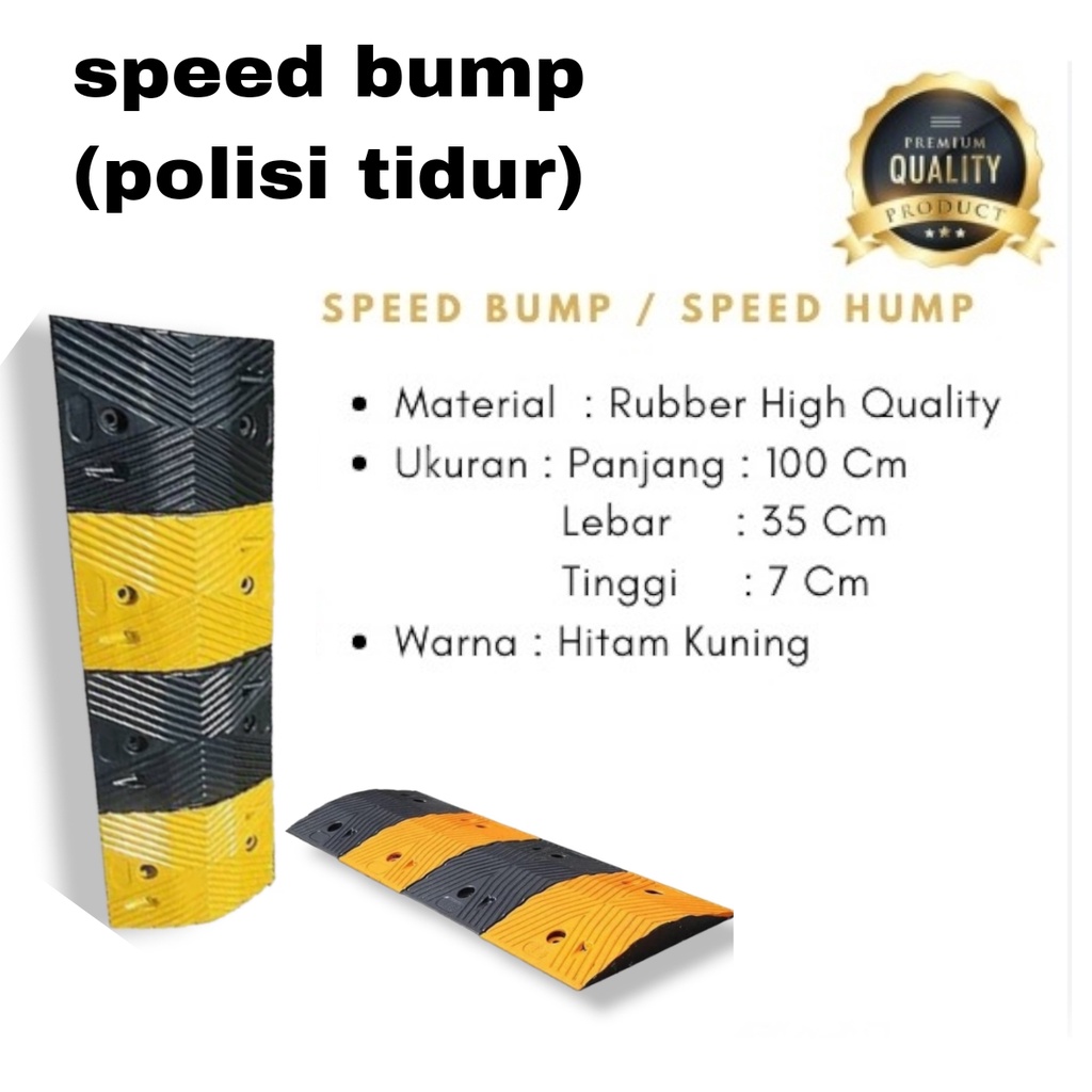Jual Speed Bump Rubber Polisi Tidur Karet 1 Meter TINGGI 7CM | Shopee ...
