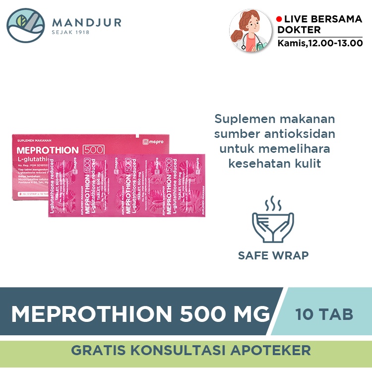 Jual Meprothion 500 mg 10 Tablet - Suplementasi Kesehatan Kulit ...