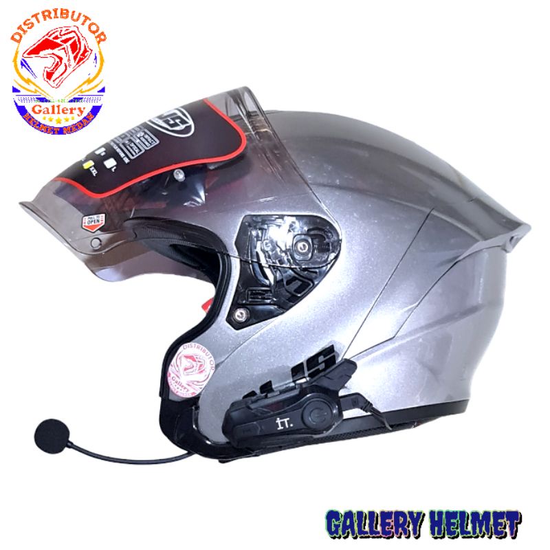 Jual HELM NJS KAIROZ + INTERCOM IT ( PAKET HELM + INTERCOM ) | Shopee ...