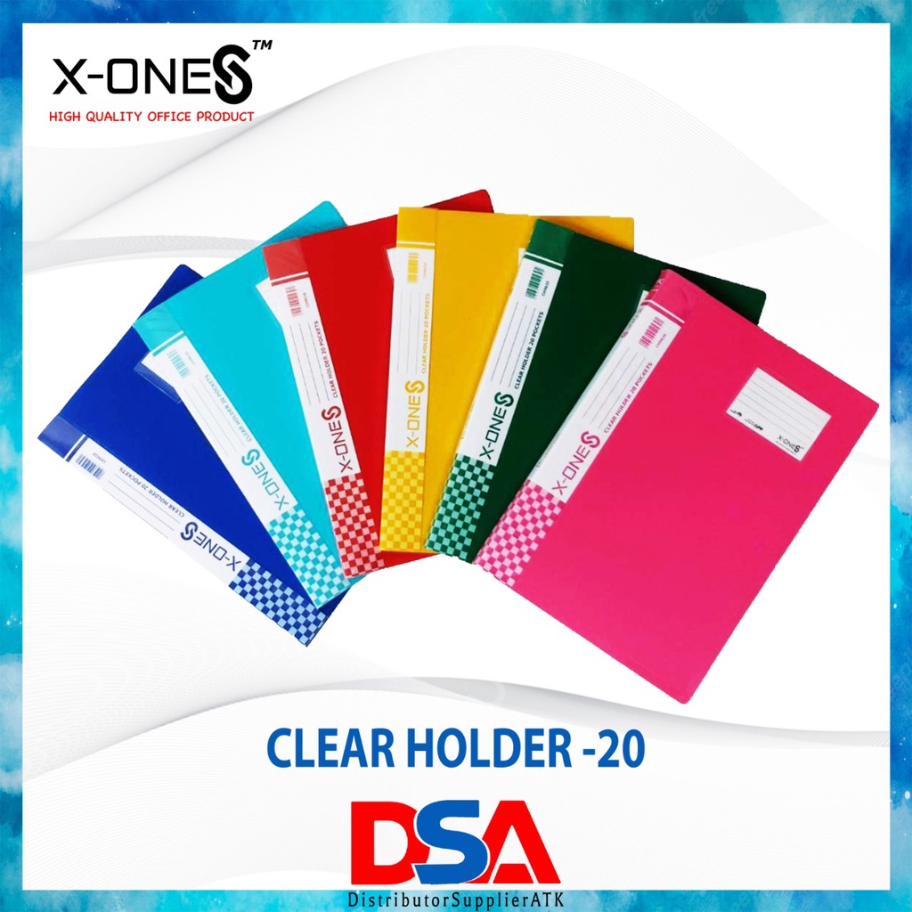 Jual CLEAR HOLDER 20 LEMBAR FOLIO / F4 FOLDER ON / MAP X-ONE | Shopee ...