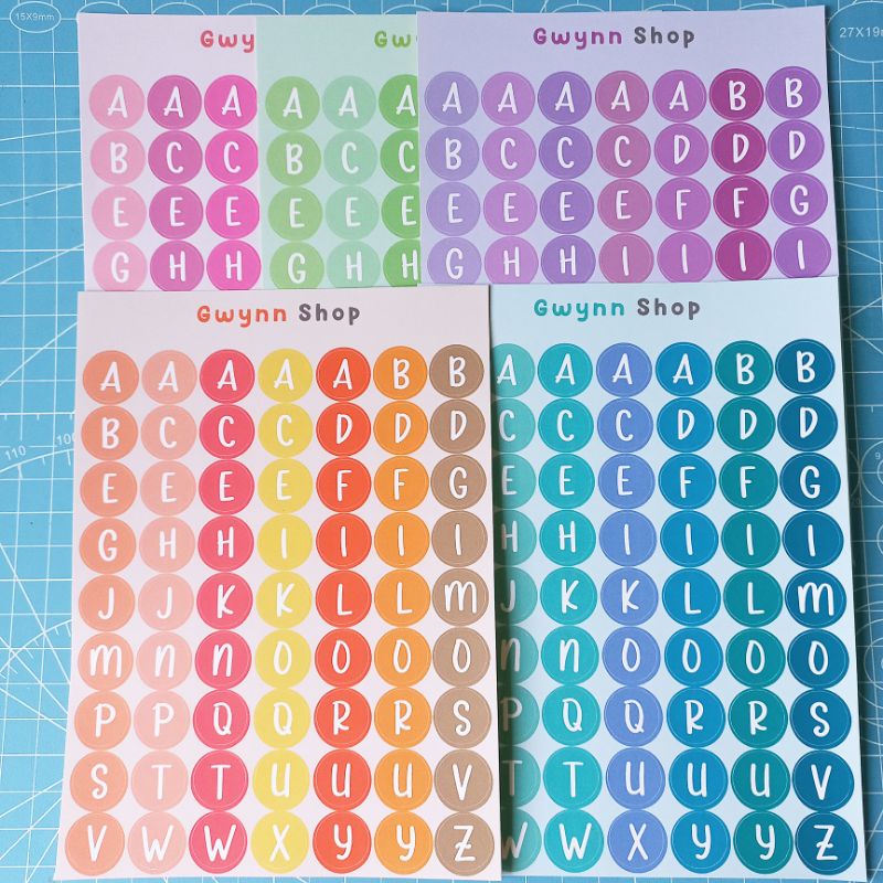 Jual Stiker Alphabet | Stiker Alphabet Aesthetic | Stiker Sheet ...