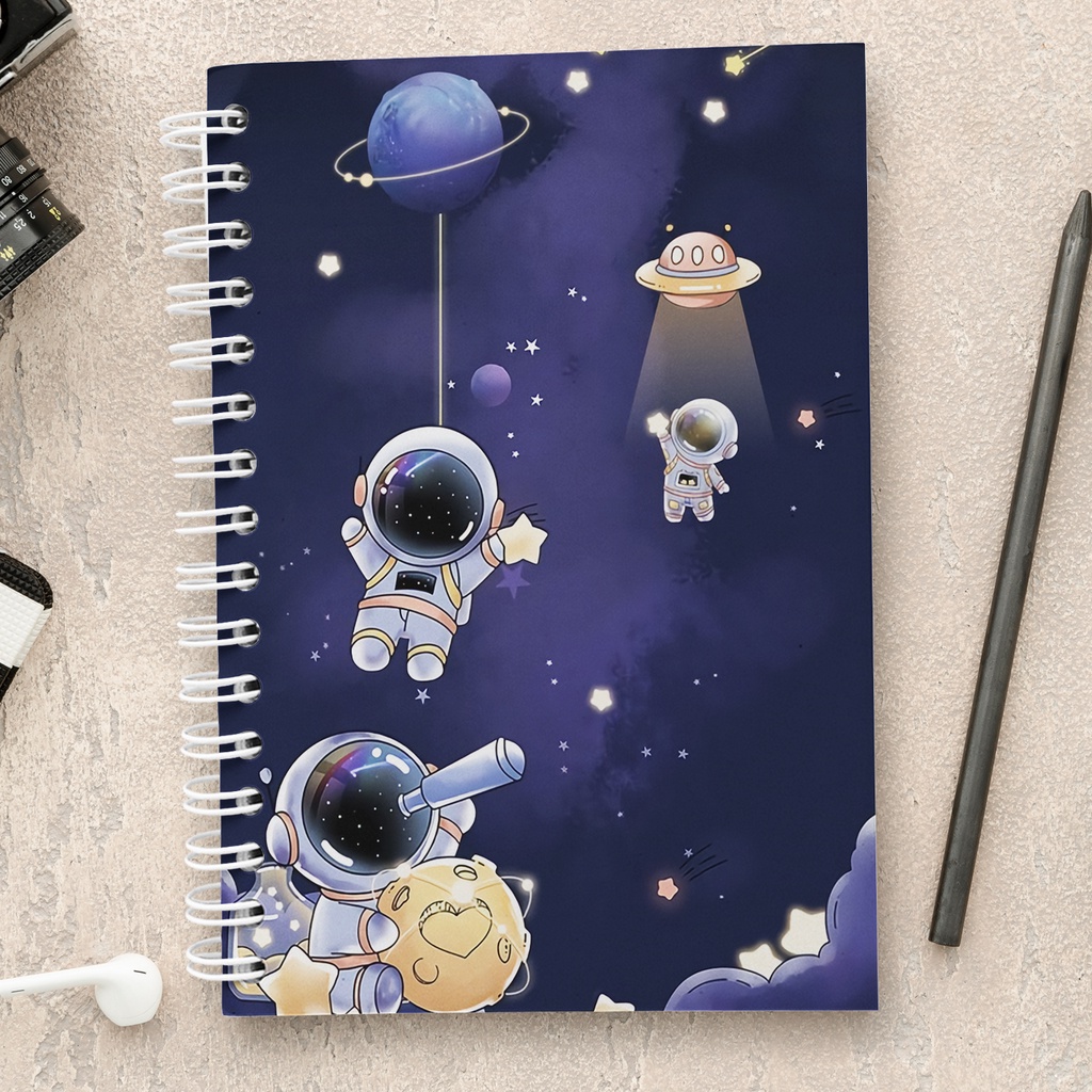 Jual Note Book Spiral Large (10 cm X 14 cm) Edisi Chibi Astronot ...