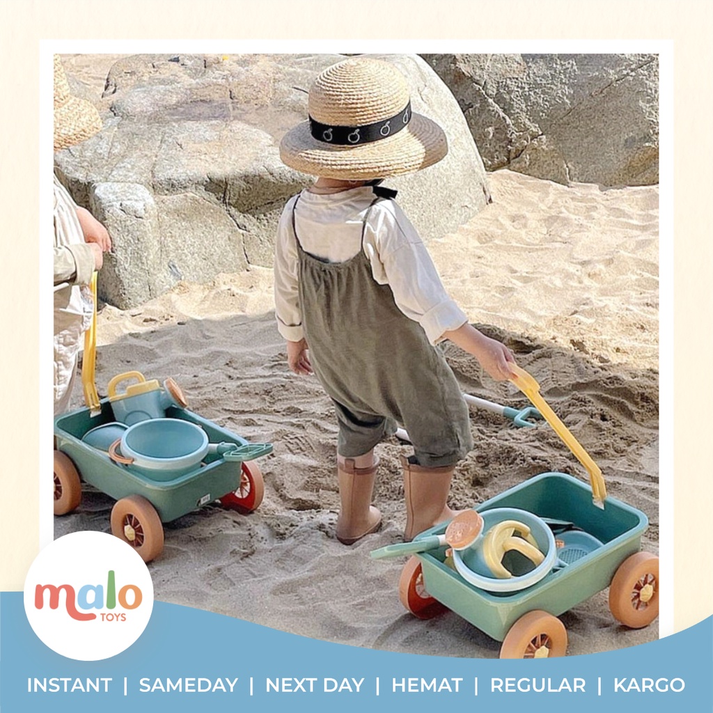 Jual MALOTOYS - Sand Toys Cart Trolly Trolley Dorongan Ember Pasir ...