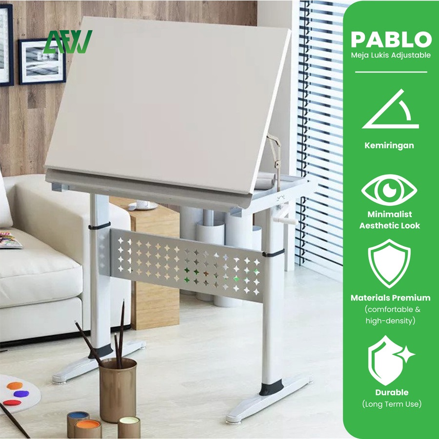 Jual PABLO Meja Lukis Standing Adjustable Desk Meja Gambar Anak-Dewasa ...
