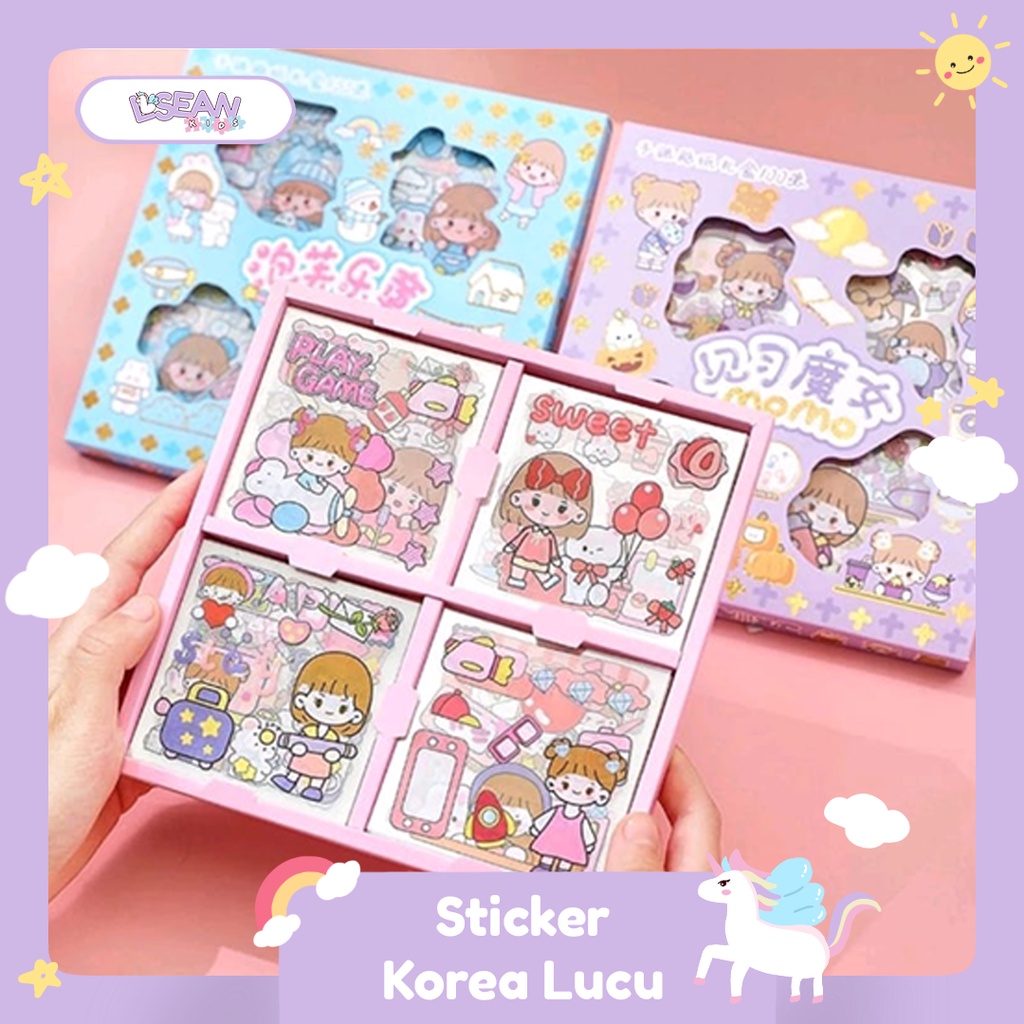 Jual Sticker MOMO Aesthetic Korean Sticker Lucu | Shopee Indonesia