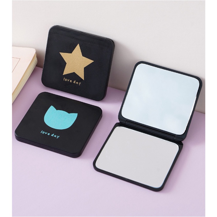 Jual Cermin Mini Travel Model Segiempat / Cermin Makeup Petak / Cermin ...