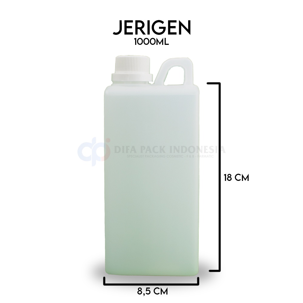 Jual Jerigen 1 liter SEGEL TEBAL / botol 1 liter natural MODELPNJANG | Shopee Indonesia