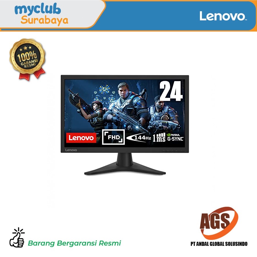 Jual Lenovo Monitor Gaming G24-10 24 inch FHD 144Hz | Shopee Indonesia