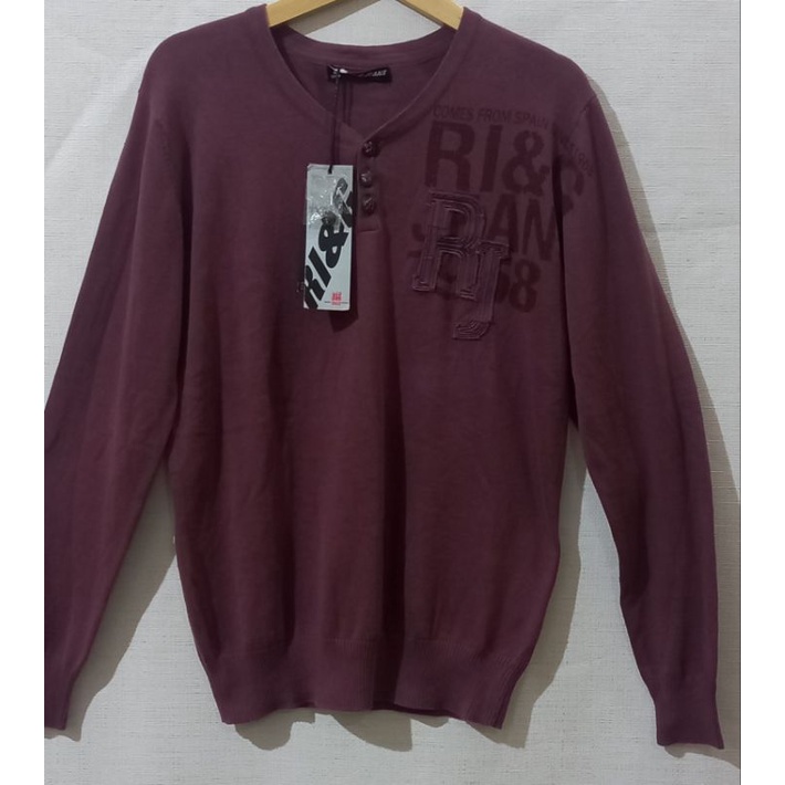 Jual Sweater/Baju kaos Tebal Pria warna merah muda keunguan | Shopee ...