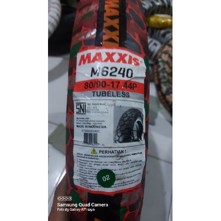 Jual MAXXIS M6240 DUALPURPOSE 80/90-17 TUBLES FREE PENTIL & WRAPPING ...
