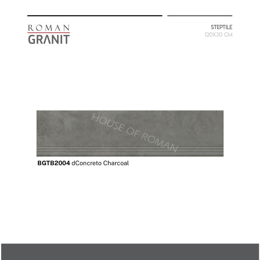 Jual ROMANGRANIT STEP TILE DCONCRETO CHARCOAL 120X30 BGTB2004 | Shopee ...