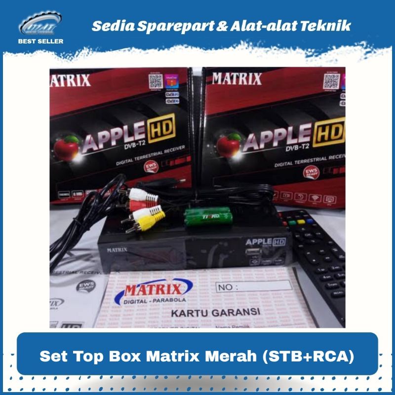 Jual Set Top Box Akari DVB-T2 EWS Matrix Apple Apel Merah | Shopee ...