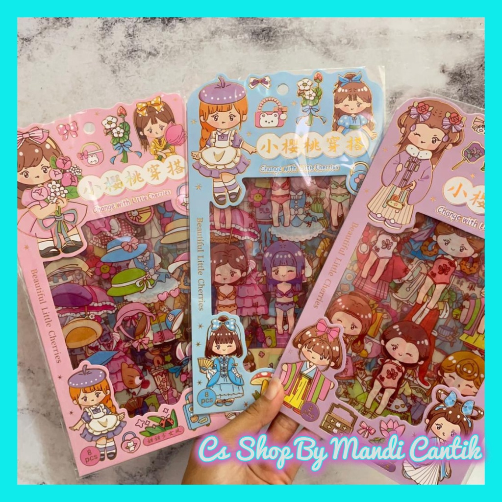 Jual Paket Stiker isi 6 Lembar Karakter Anti Air Stiker Viral Bisa Cod ...