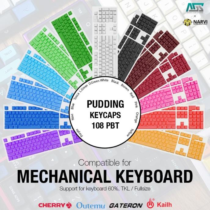 Jual Keycaps Pudding 108 Pbt Doubleshot Backlit Mechanical - Keycaps ...