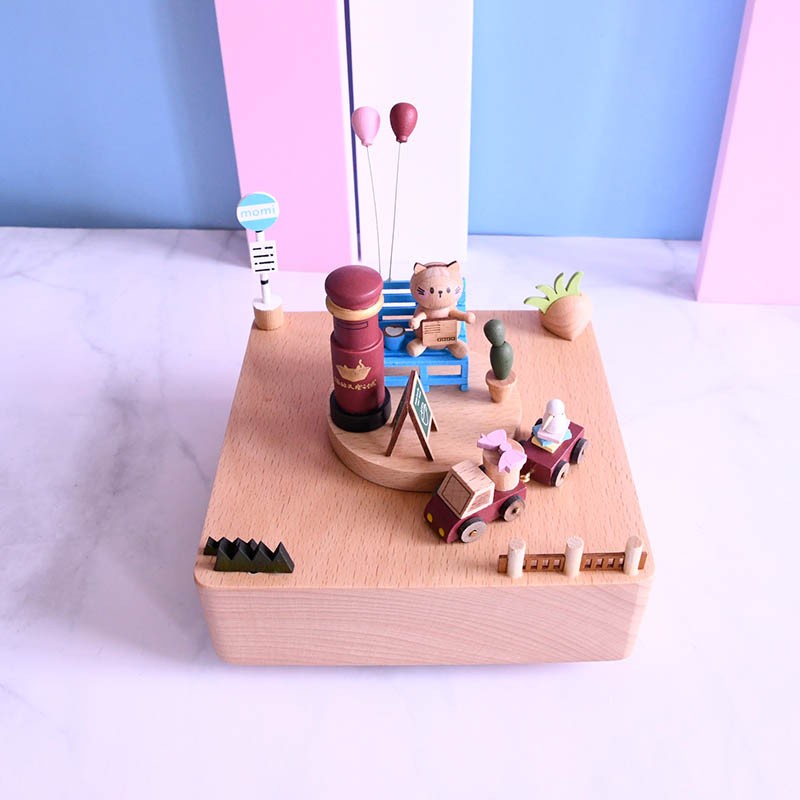 Jual WOODEN MUSIC BOX PREMIUM /MUSIC BOX BEAR RABBIT EDITION /MUSIC BOX ...