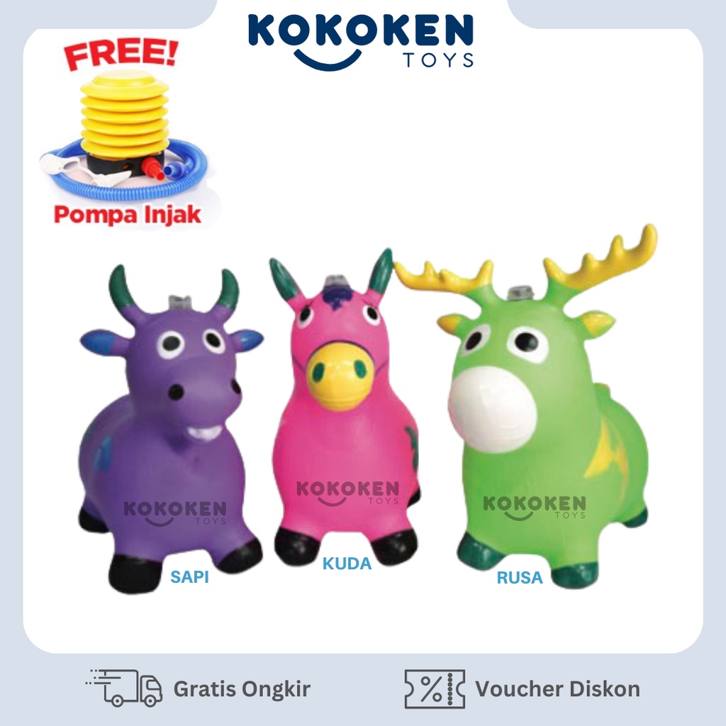 Jual Jumping Animal Musik / Kuda Kudaan Karet / Mainan Tunggang ...