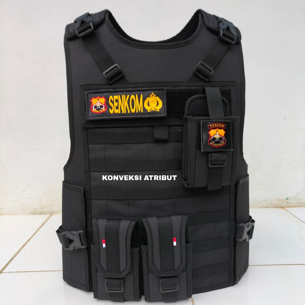 Jual rompi sekom mitra polri hitam tebal terbaru | Shopee Indonesia