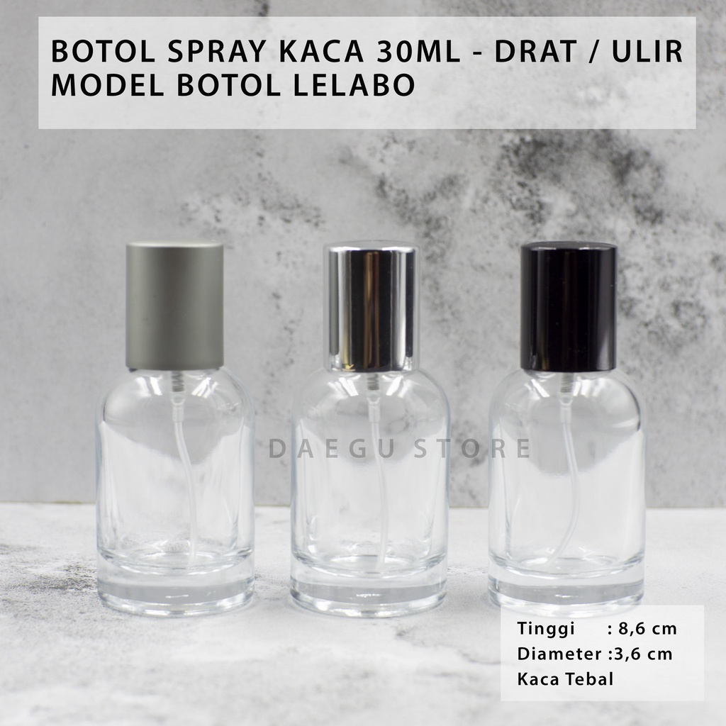 Jual Botol Parfum 30ml Spray Kaca Tebal Bening - Refill Isi Ulang ...