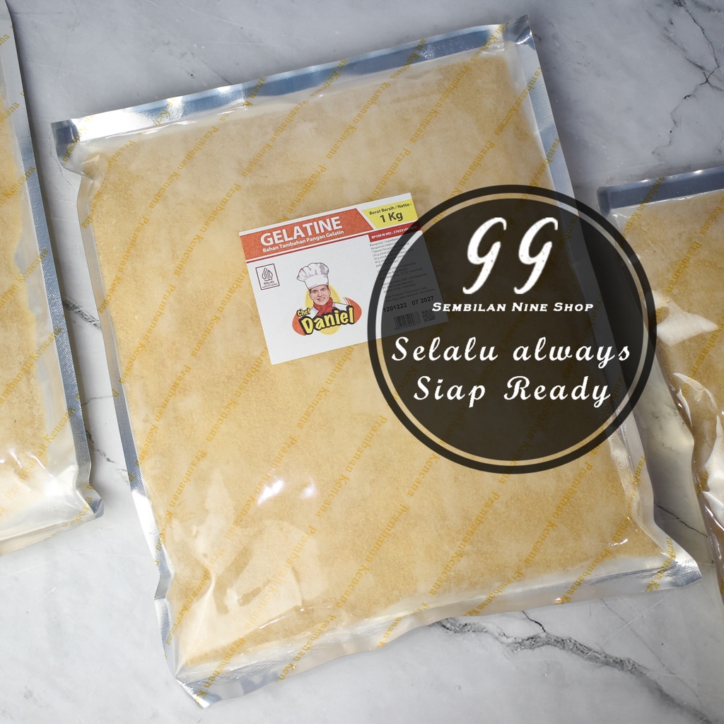 Jual CHEF DANIEL GELATINE POWDER 1 KG Bovine Bubuk Gelatin Sapi ...