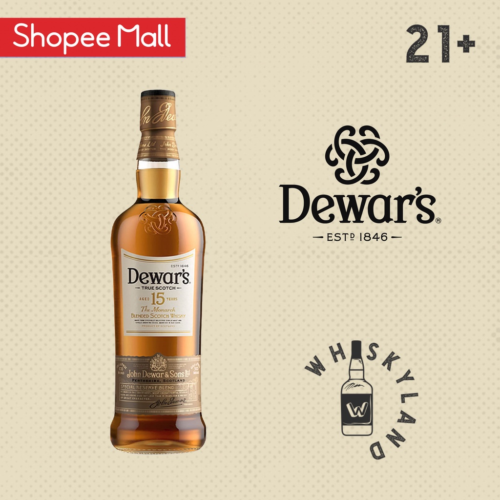 Jual Dewars 15 Years Old Blended Scotch Whisky / Original Whiskey ...