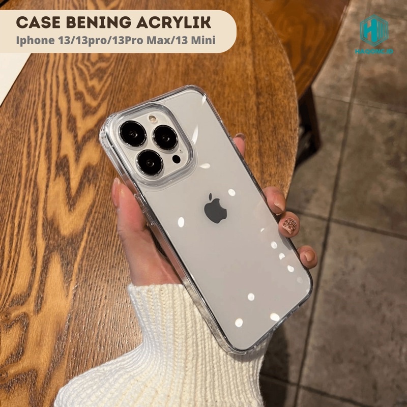 Jual Casing iphone 13 Pro Max Mini Bening Tebal Transparant Acrylic ...