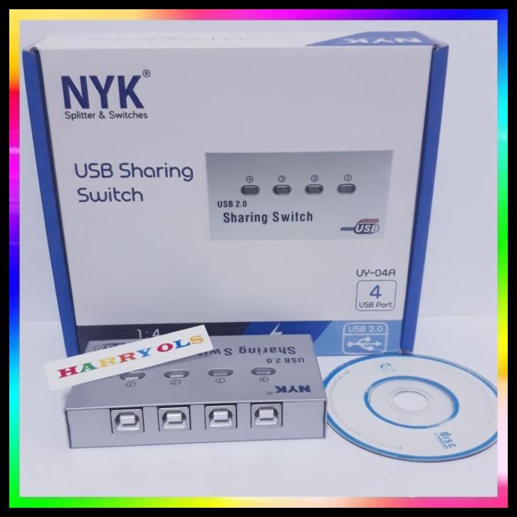 Jual Auto Switch Printer Usb 4-Port [Usb 2.0 Sharing Switch 4-Port] | Shopee Indonesia