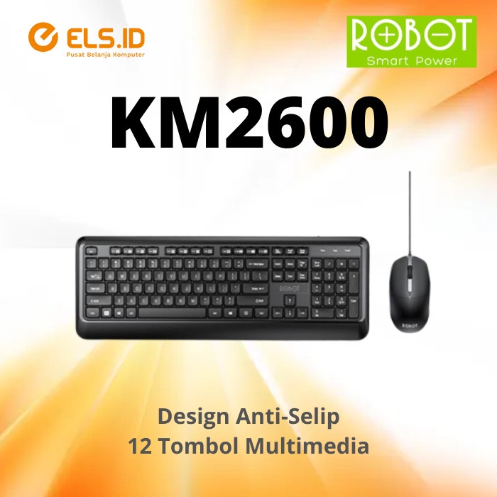Jual Robot Km2600 Keyboard And Mouse Combo Wired Usb Shopee Indonesia
