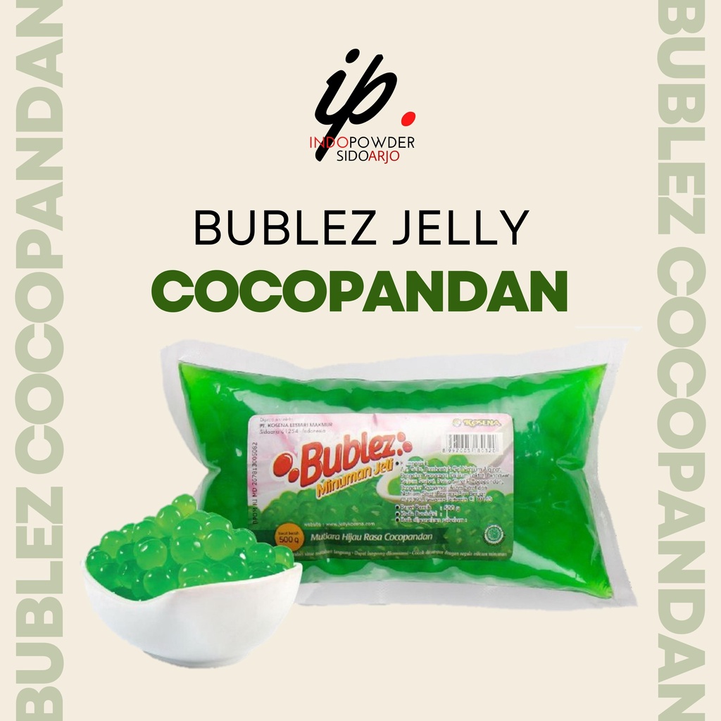 Jual Bublez Jelly Mutiara Hijau Rasa Cocopandan 500 GR / TOPPING ...
