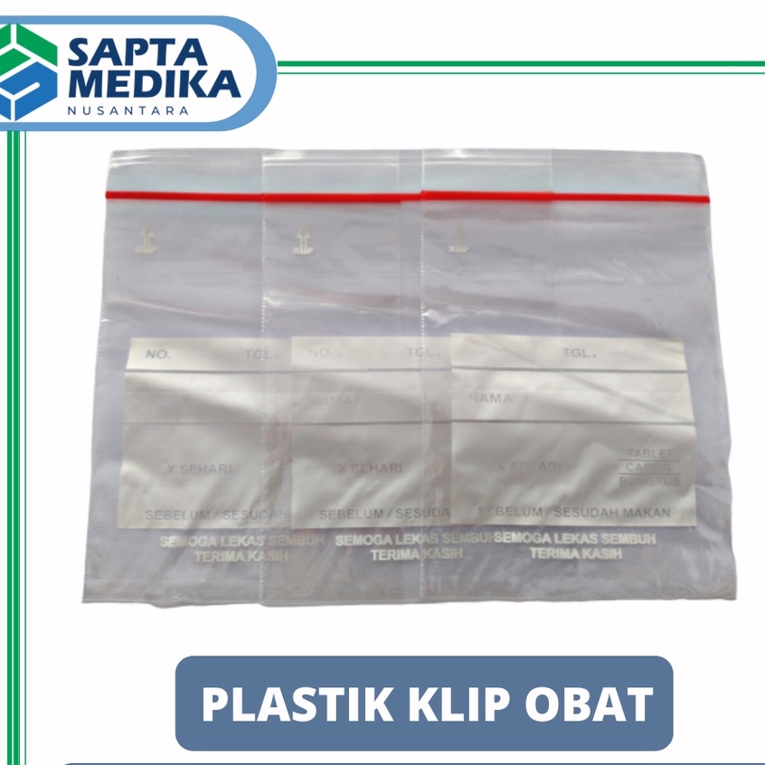 Jual Plastik Klip Obat 13x8,7cm | Shopee Indonesia