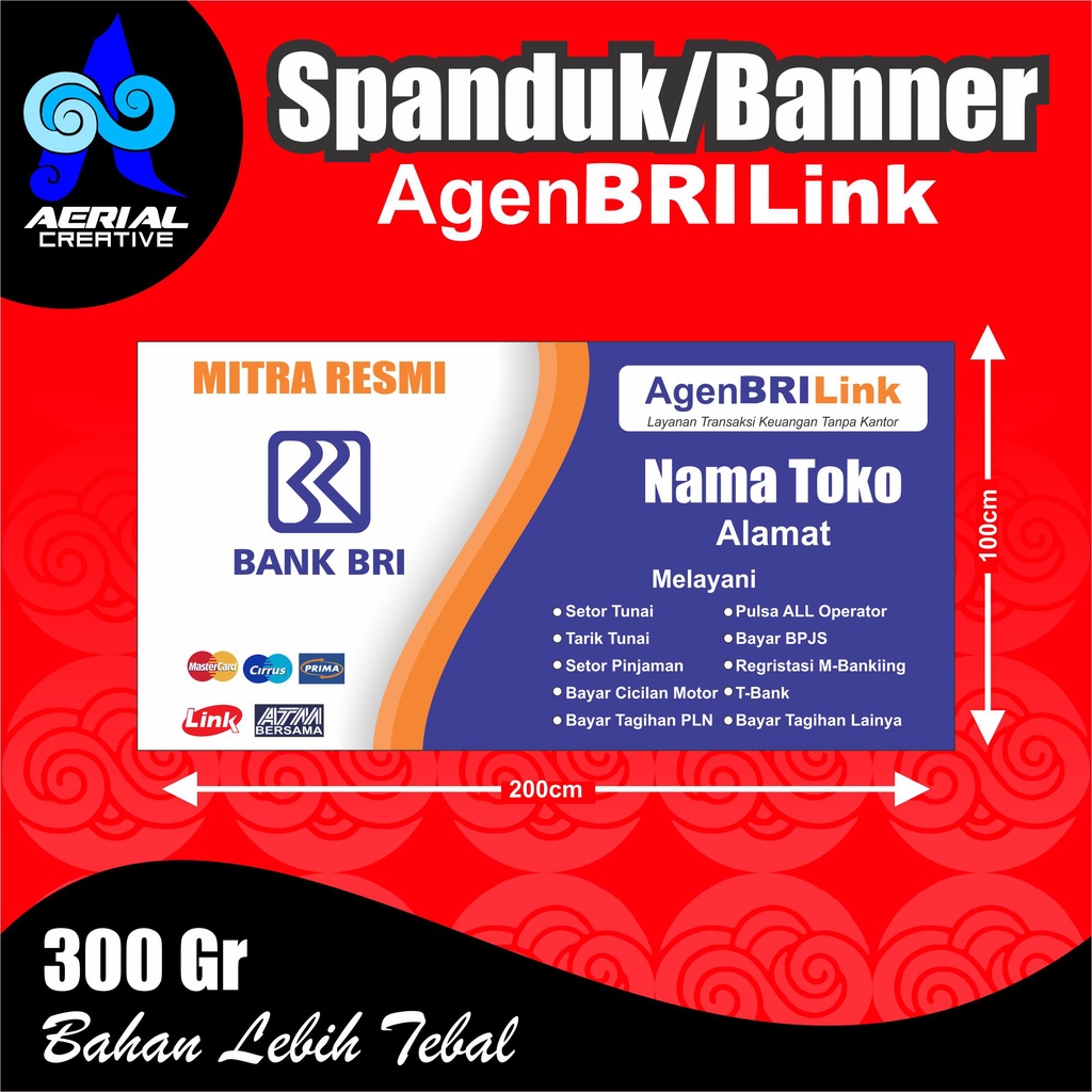 Jual SPANDUK BRILINK / SPANDUK AGEN BRILINK / BANNER AGEN BRI LINK ...