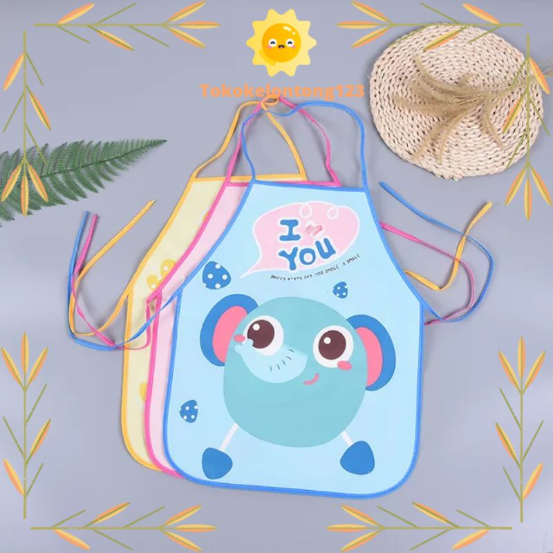 Jual Celemek Anak Apron Anak Masak Melukis Berkebun Karakter Kartun ...