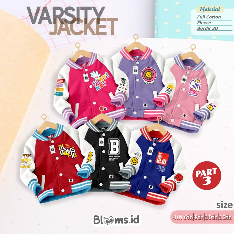 Jual Varsity Jacket Blooms | Shopee Indonesia