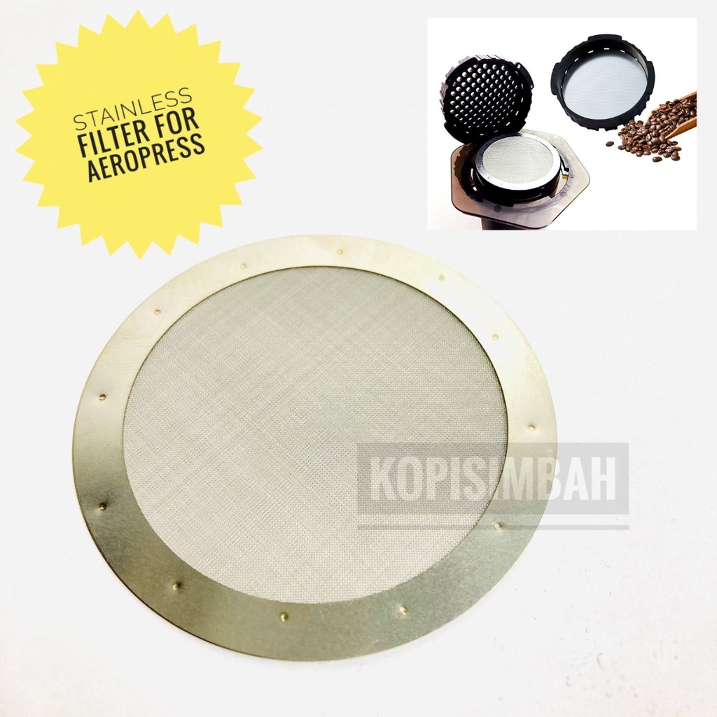 Jual Metal Filter Aeropress Stainless Steel Saringan Micro Dripper Kopi ...