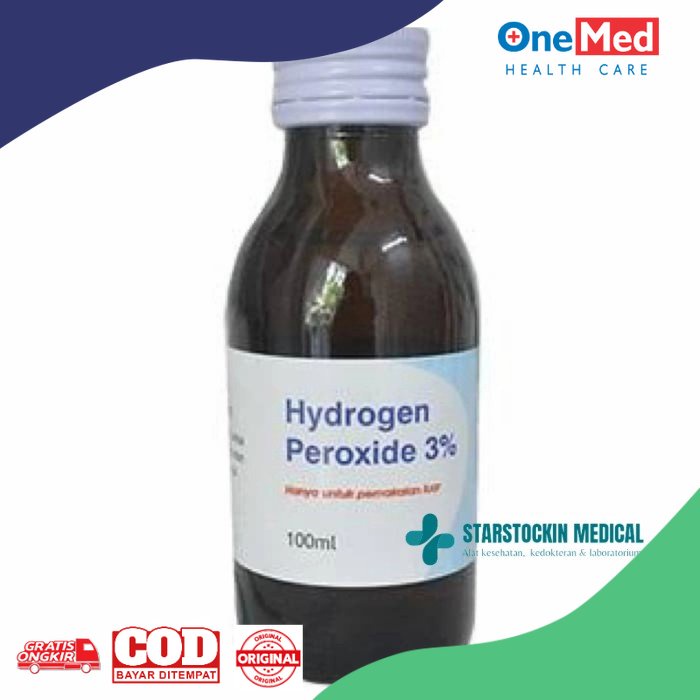 Jual Hydrogen Peroxide 3 % Onemed 100 ml | Shopee Indonesia